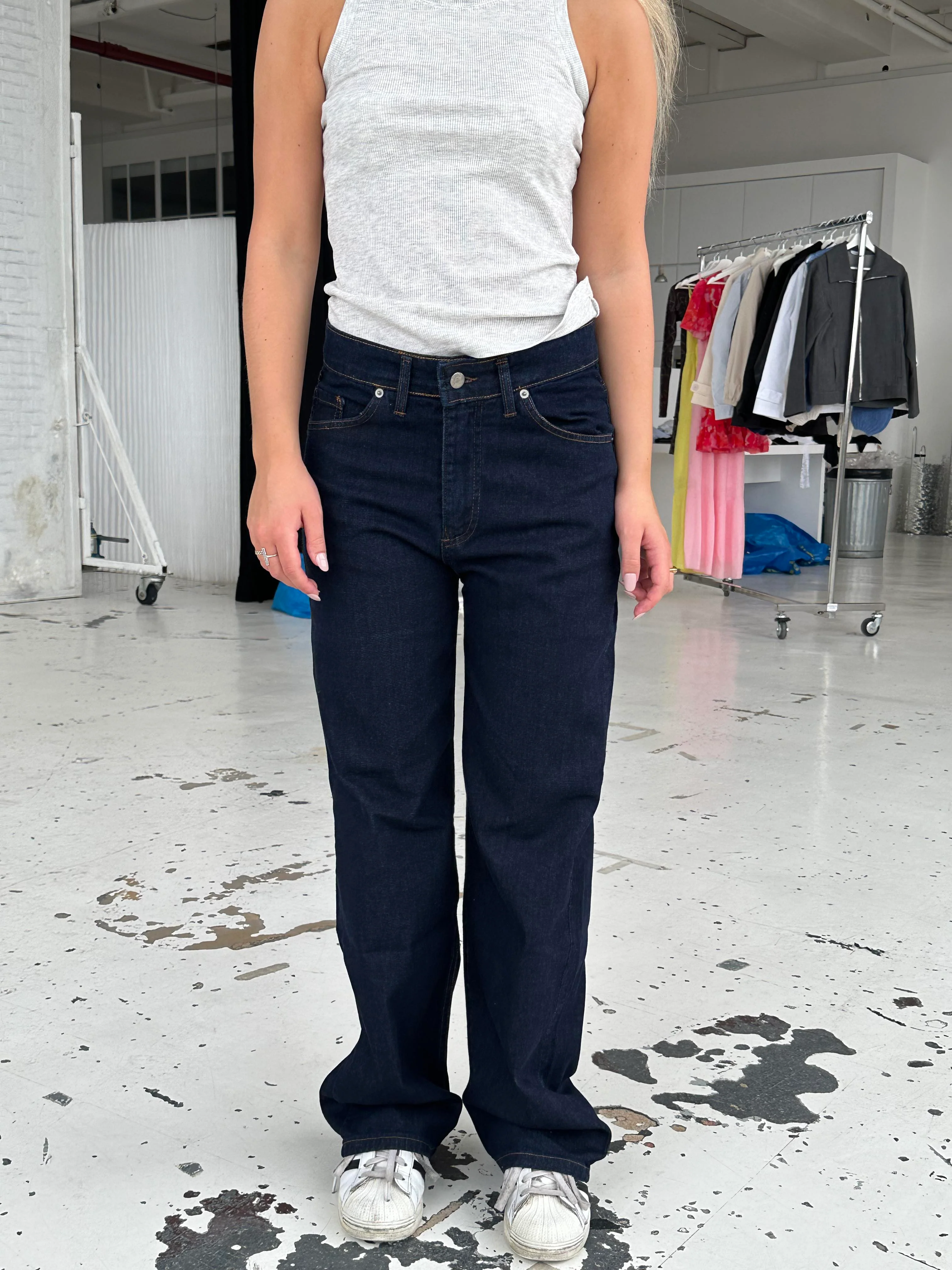 Oversized Star Jeans - White Stars - Design By Si